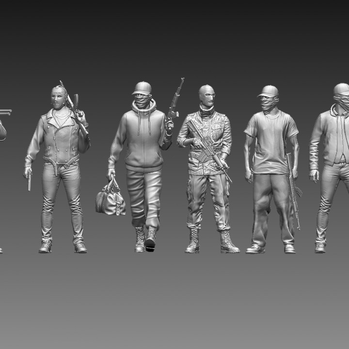 3D Printable bandits by Dmitrii Tishchenkov