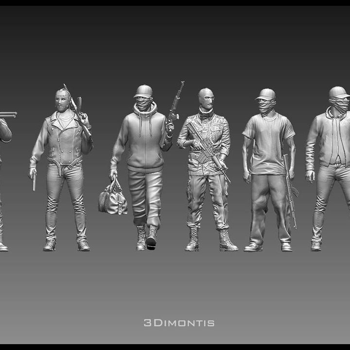 3D Printable bandits by Dmitry Tishchenkov