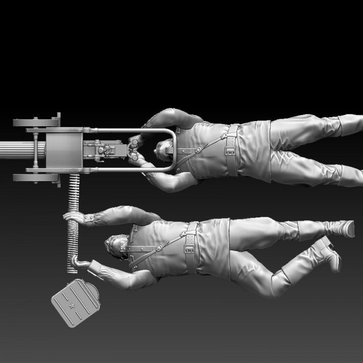 3D Printable russian soldiers and Maxim machine gun by Dmitry Tishchenkov