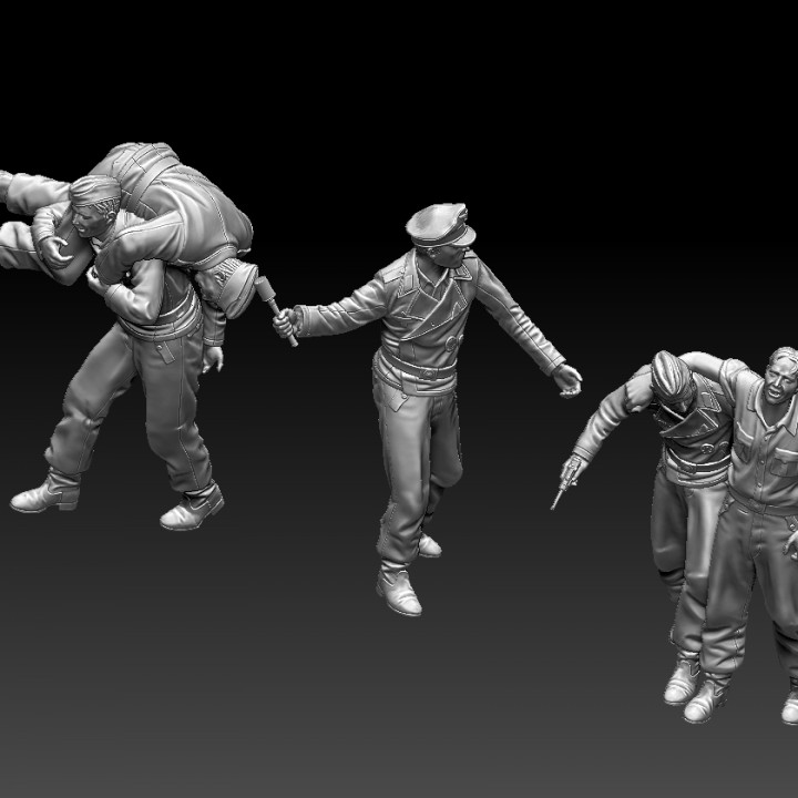 3D Printable german tank crew by Dmitry Tishchenkov