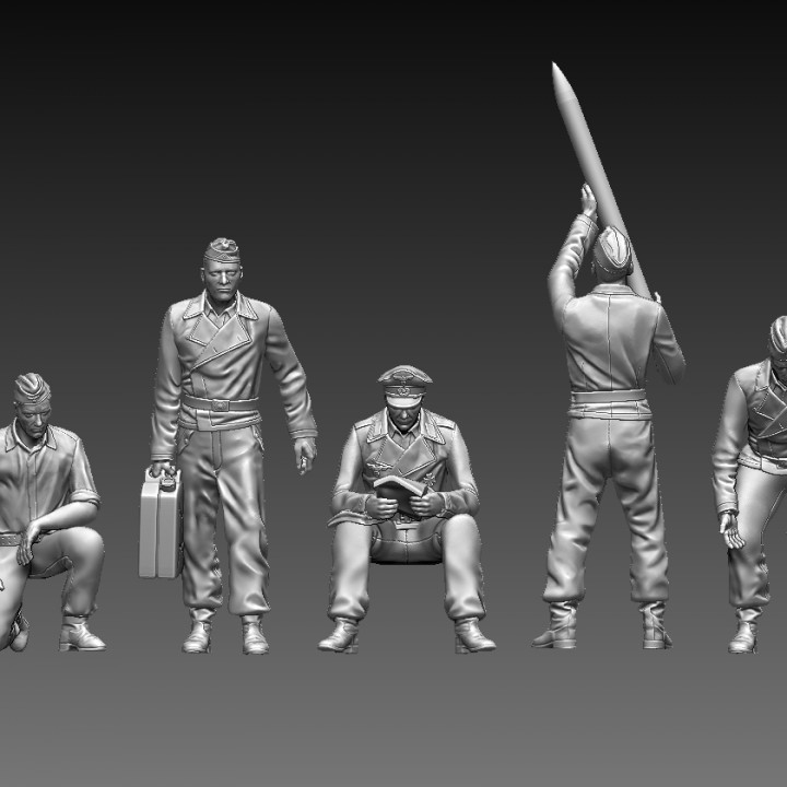 3D Printable German tank crew by Dmitry Tishchenkov