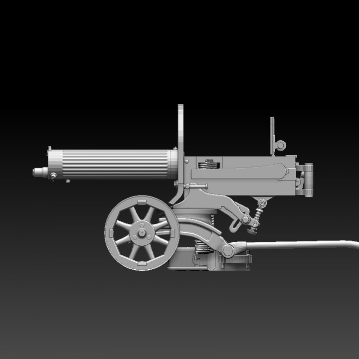 3D Printable Maxim machine gun by Dmitry Tishchenkov