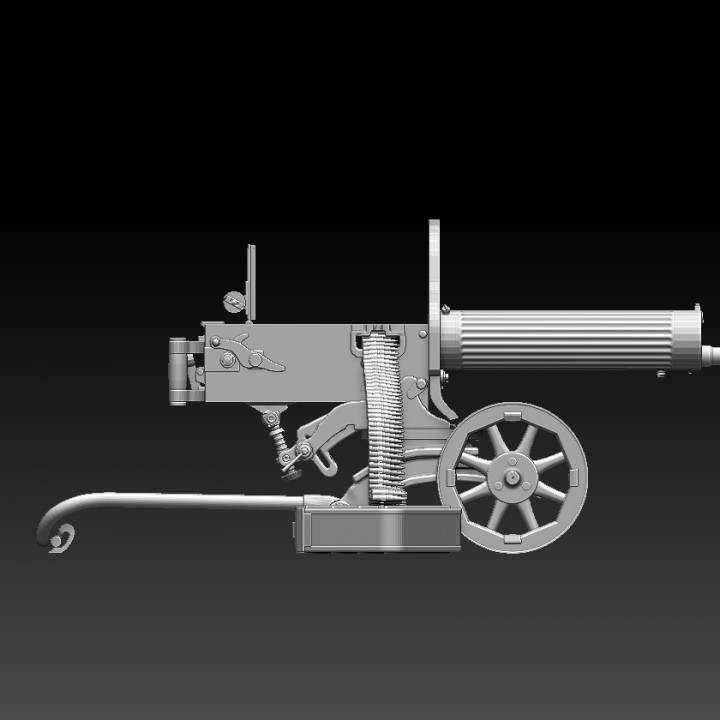 3D Printable Maxim machine gun by Dmitry Tishchenkov