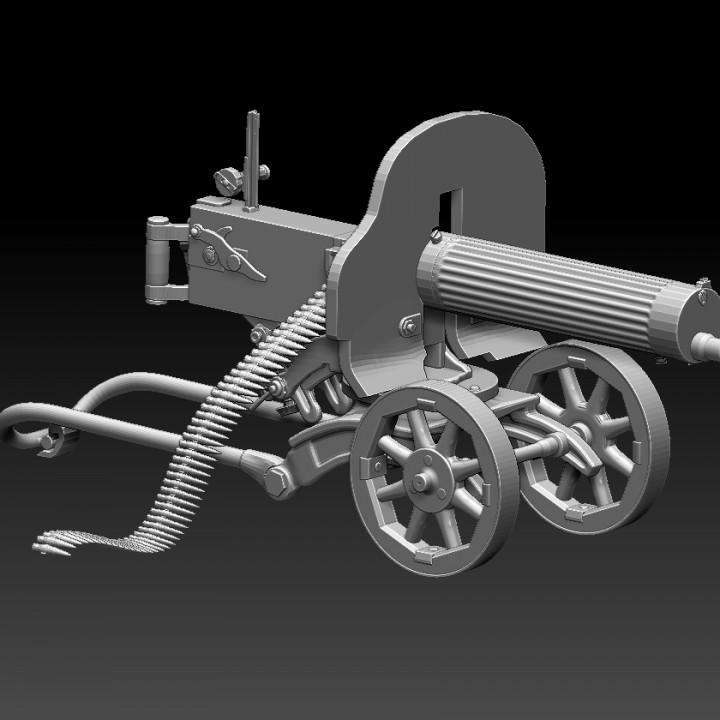 3D Printable Maxim machine gun by Dmitry Tishchenkov