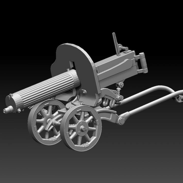 3D Printable Maxim machine gun by Dmitry Tishchenkov
