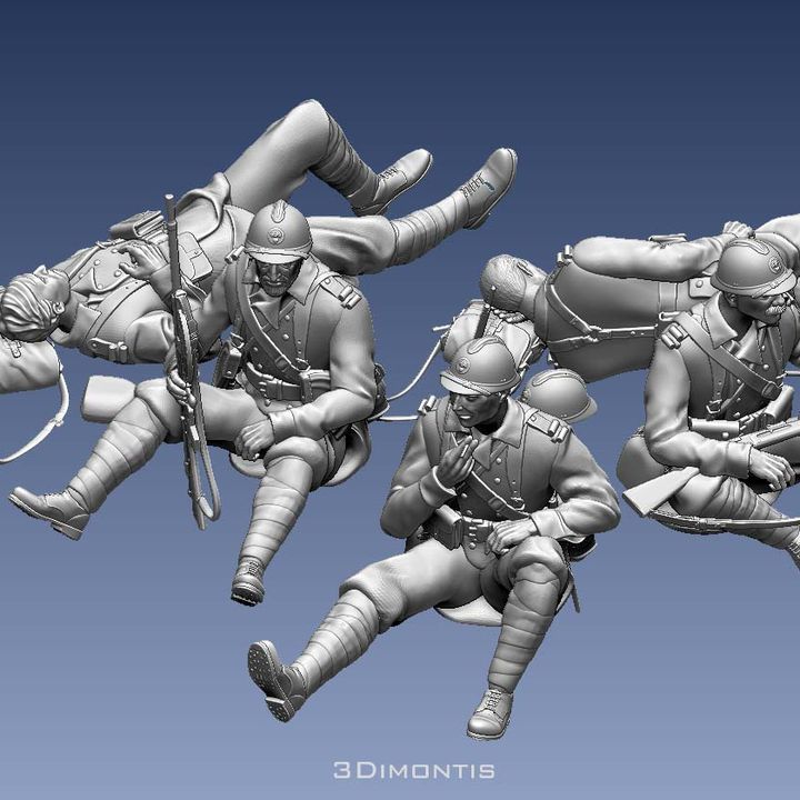 3D Printable French soldier ww2 by Dmitry Tishchenkov