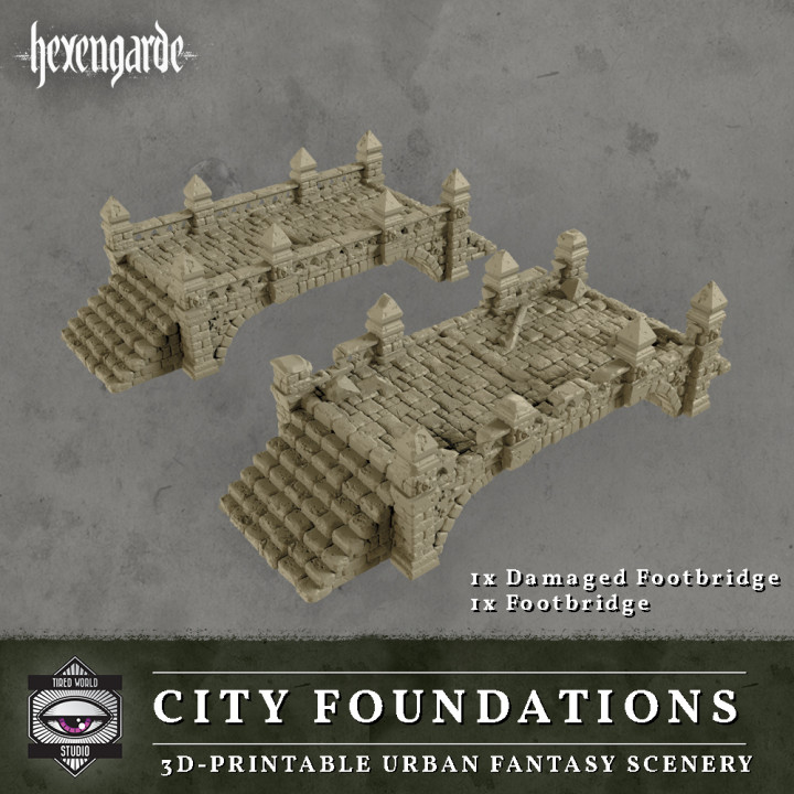 3D Printable City Foundations by Tired World Studio