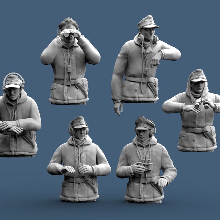 3D Printable german tank crew by Dmitry Tishchenkov