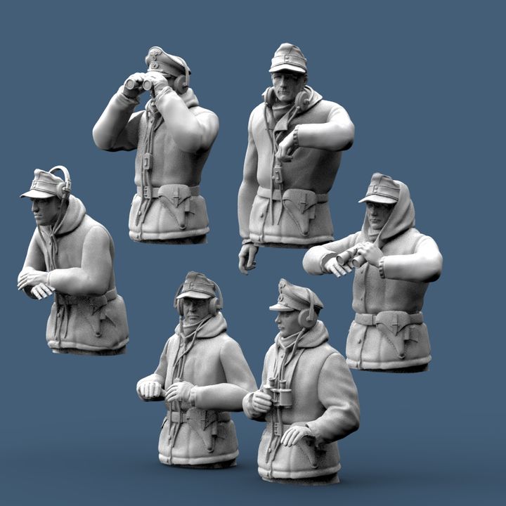 3D Printable german tank crew by Dmitry Tishchenkov