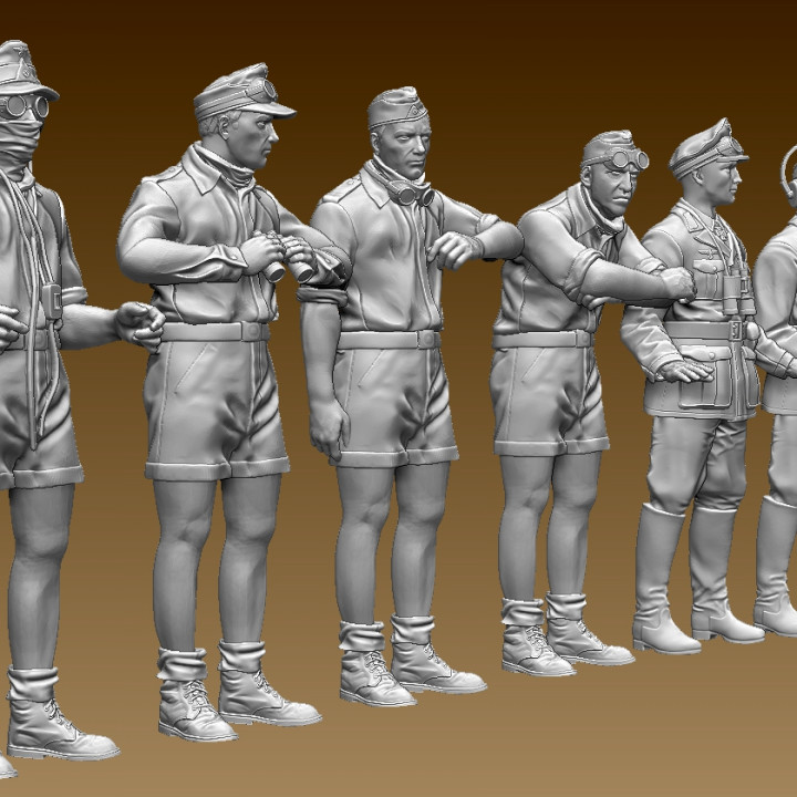 3D Printable german tank crew by Dmitry Tishchenkov