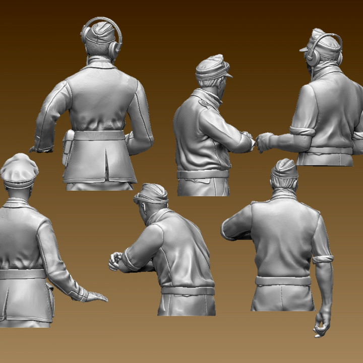 3D Printable german tank crew by Dmitry Tishchenkov