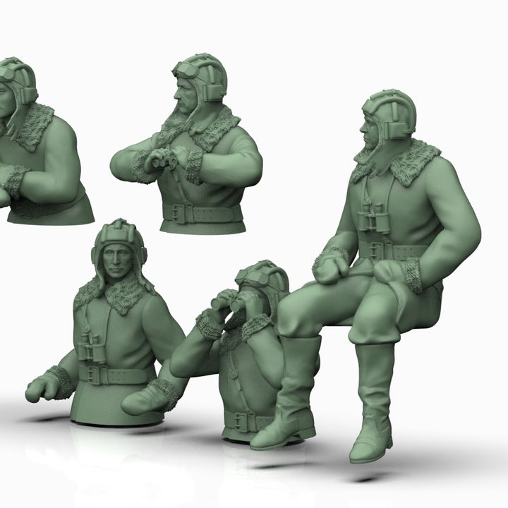 3D Printable russian tank crew by Dmitry Tishchenkov