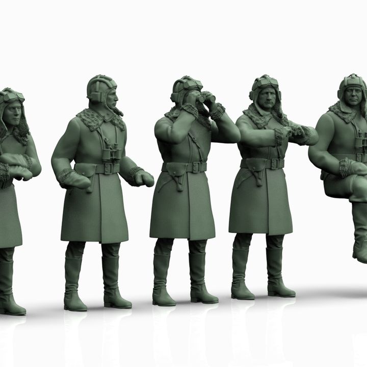 3D Printable russian tank crew by Dmitry Tishchenkov