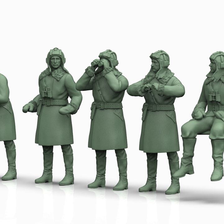 3D Printable russian tank crew by Dmitry Tishchenkov