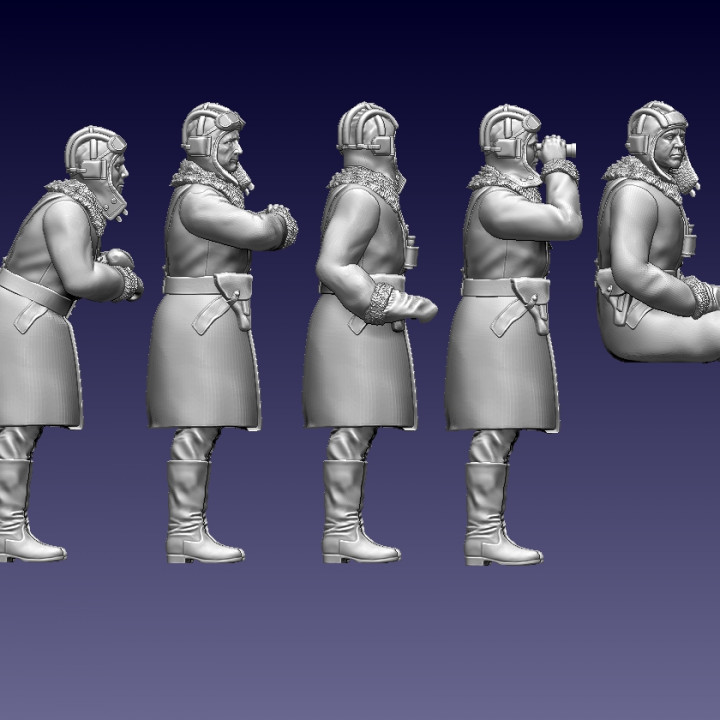 3D Printable russian tank crew by Dmitry Tishchenkov