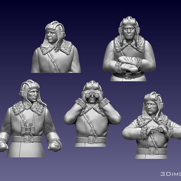 3D Printable russian tank crew by Dmitry Tishchenkov