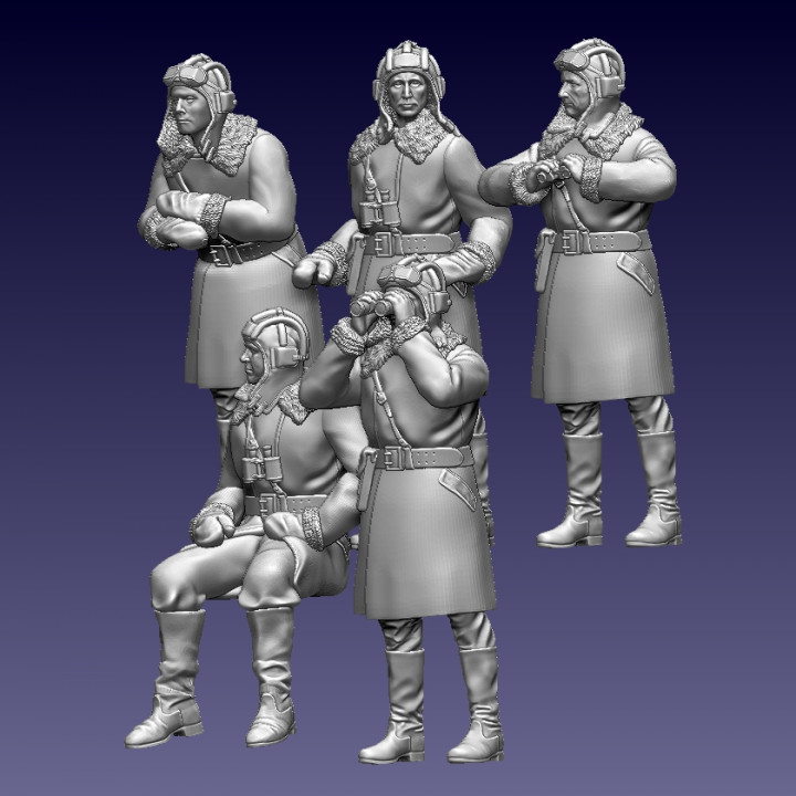 3D Printable russian tank crew by Dmitry Tishchenkov