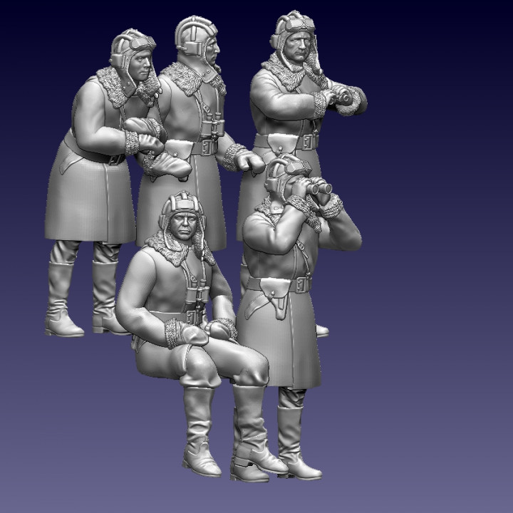 3D Printable russian tank crew by Dmitry Tishchenkov