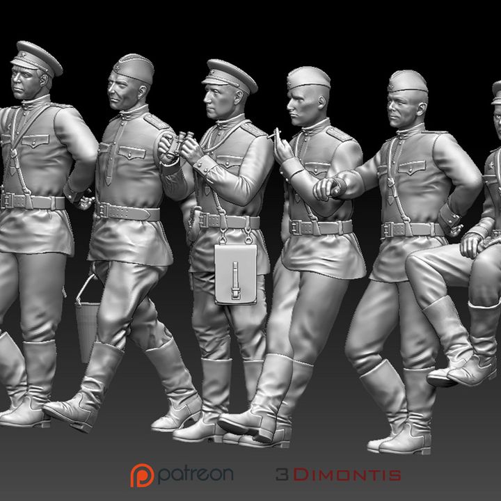3D Printable russian soldiers by Dmitrii Tishchenkov