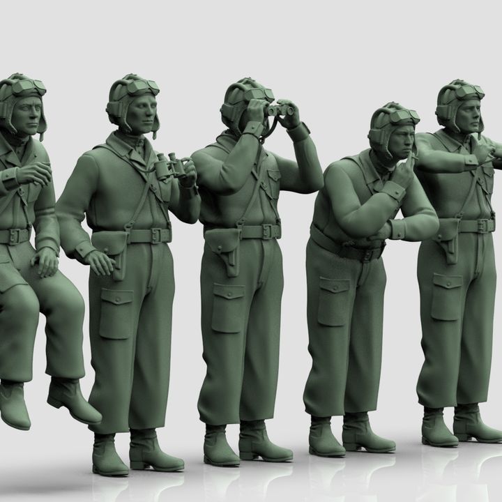 3D Printable russian tank crew by Dmitry Tishchenkov