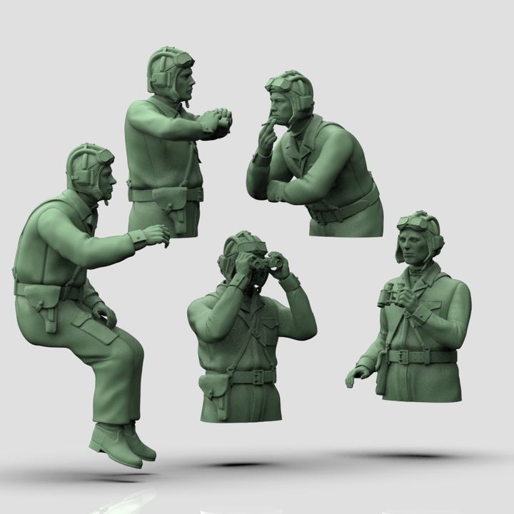 3D Printable russian tank crew by Dmitry Tishchenkov