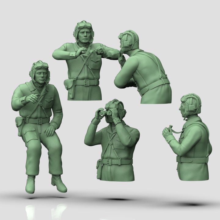 3D Printable russian tank crew by Dmitry Tishchenkov
