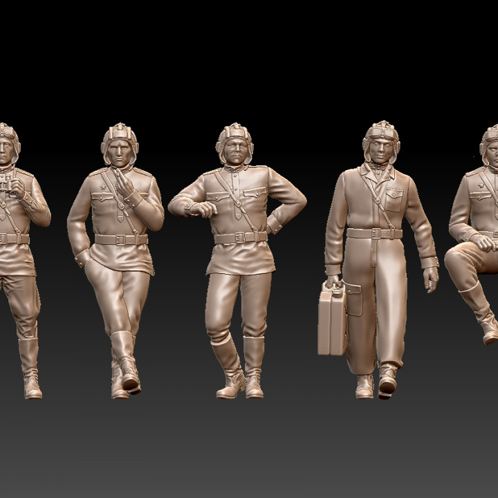 3D Printable russian tank crew by Dmitry Tishchenkov