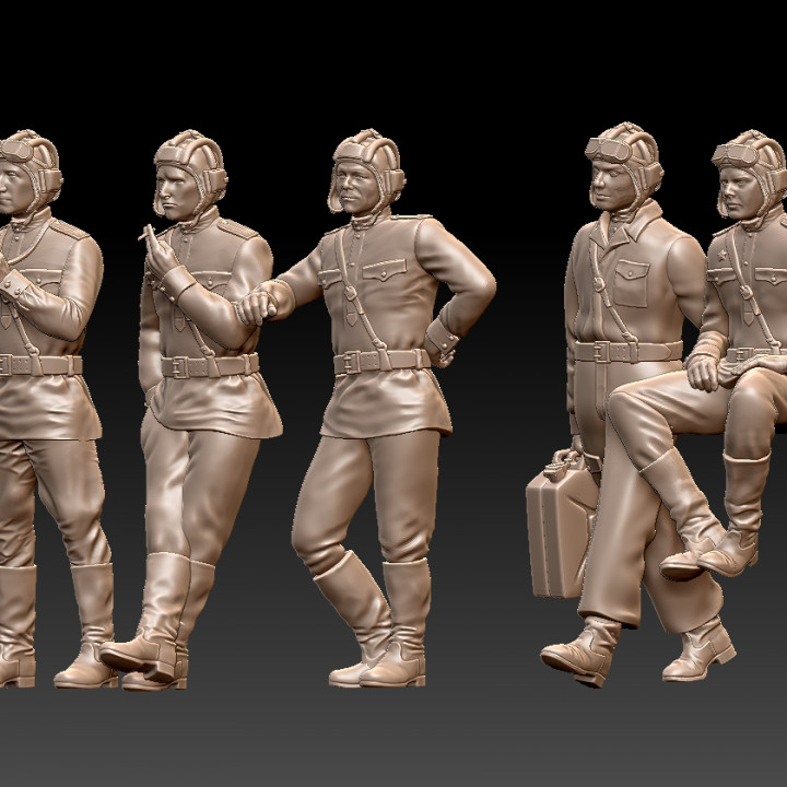3D Printable russian tank crew by Dmitrii Tishchenkov