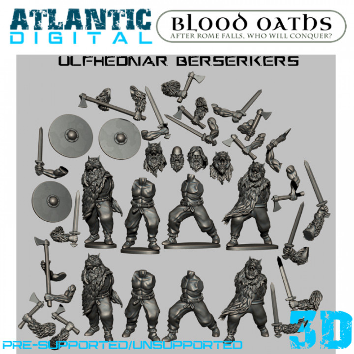 3D Printable Ulfhednar Viking Berserkers by Wargames Atlantic