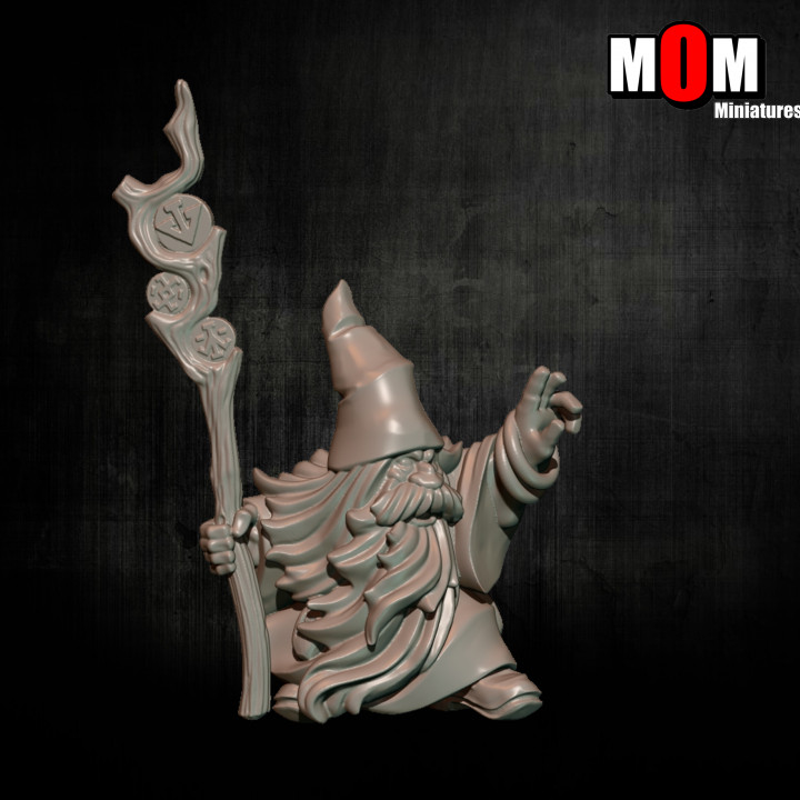 3D Printable Wizard and apprentice Dwarf by MOMminiatures