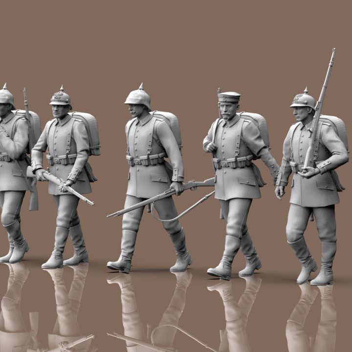 3D Printable german soldiers ww1 by Dmitry Tishchenkov