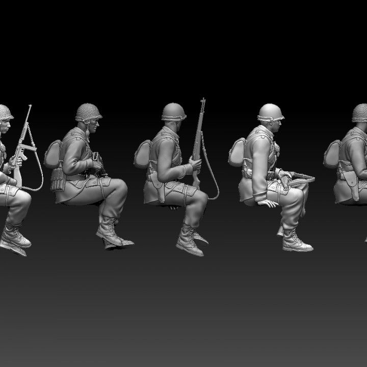 3D Printable us soldiers by Dmitry Tishchenkov