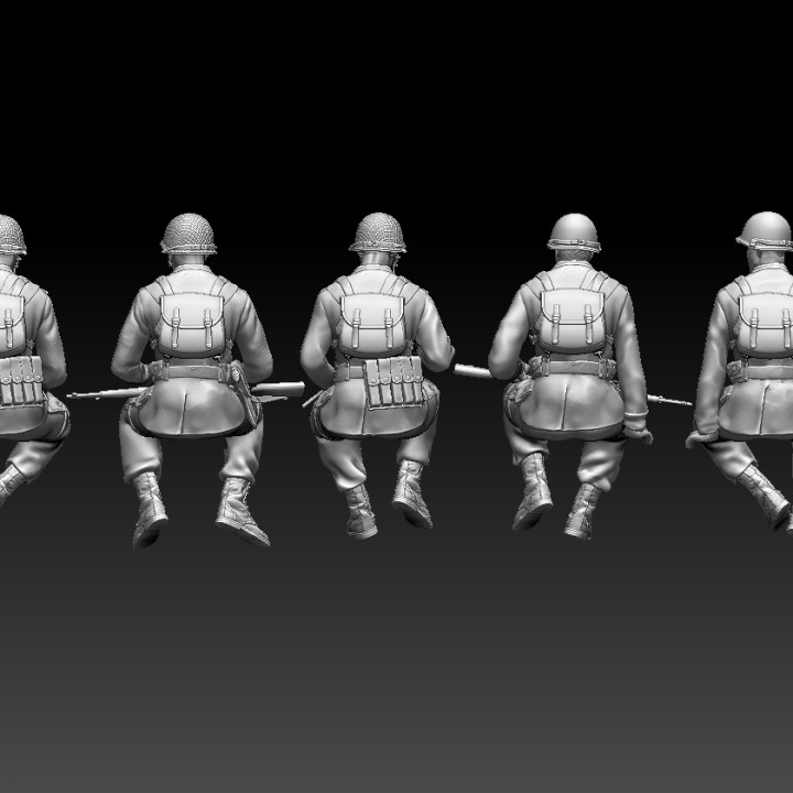 3D Printable us soldiers by Dmitry Tishchenkov