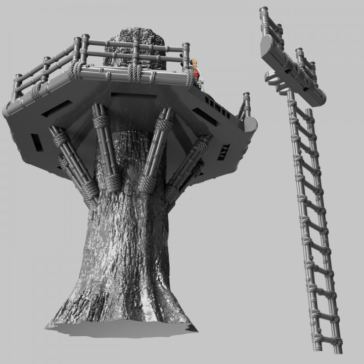 3D Printable Treetop Village by Karl Perrotton