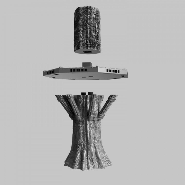 3D Printable Treetop Village by Karl Perrotton