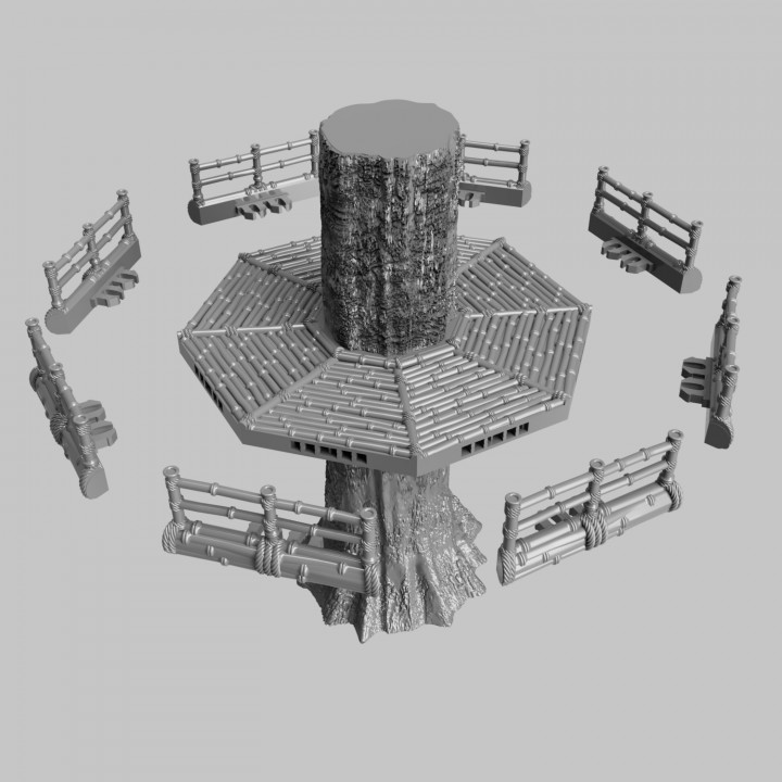 3D Printable Treetop Village by Karl Perrotton