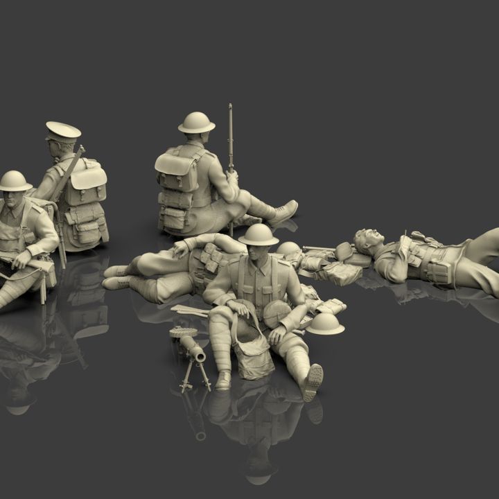 3D Printable british soldiers ww1 by Dmitry Tishchenkov
