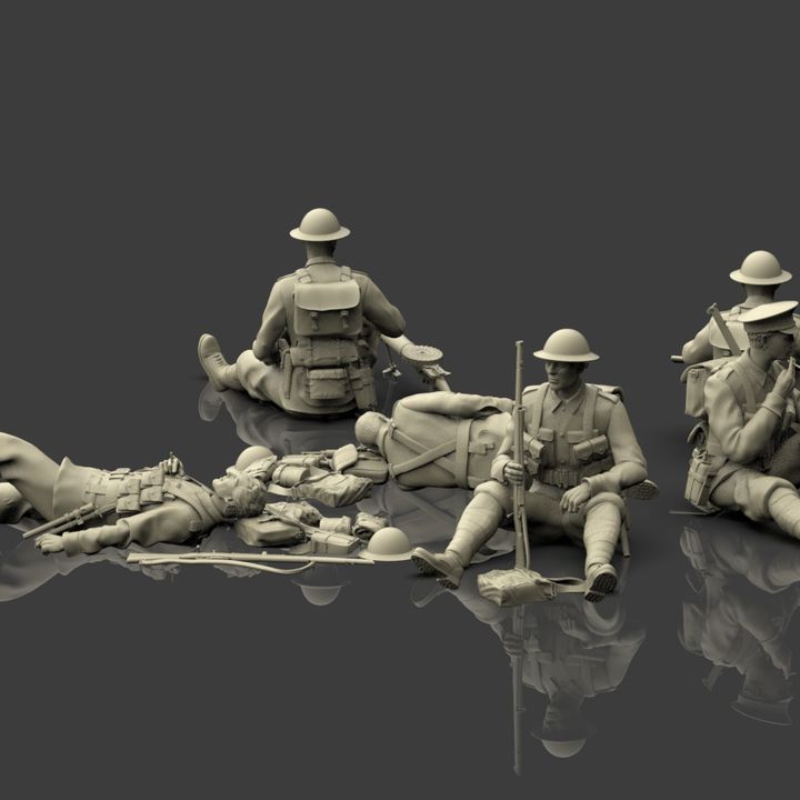 3D Printable british soldiers ww1 by Dmitry Tishchenkov