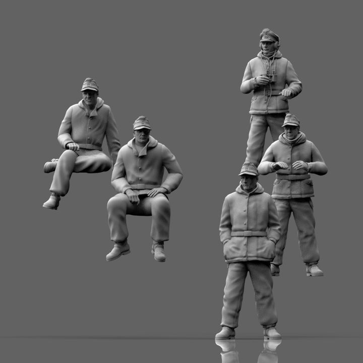 3D Printable german tank crew by Dmitry Tishchenkov