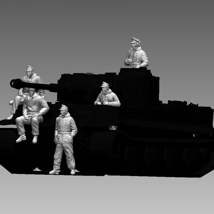 3D Printable german tank crew by Dmitry Tishchenkov