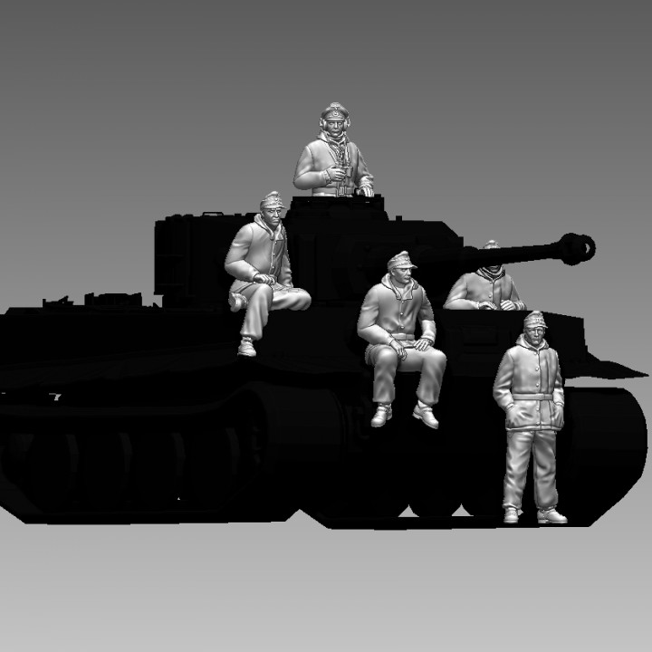 3D Printable german tank crew by Dmitry Tishchenkov