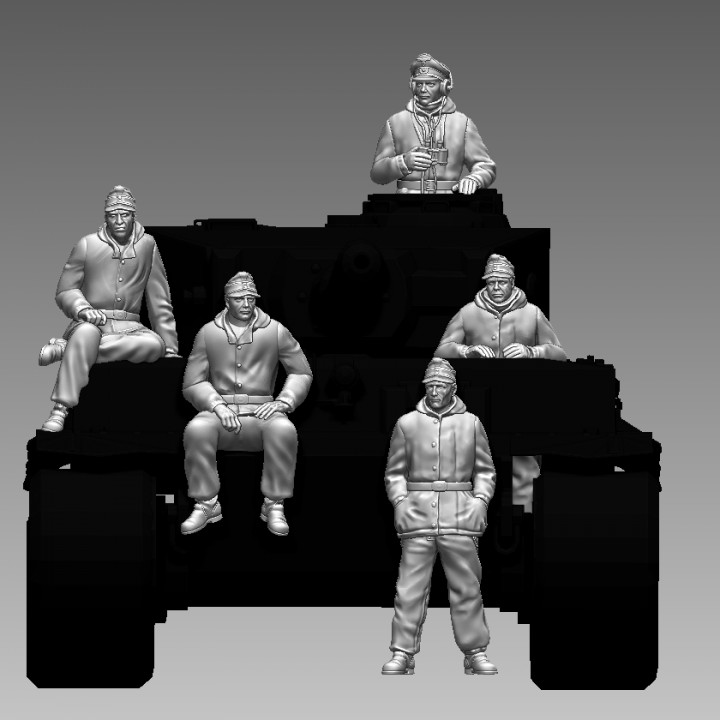 3D Printable german tank crew by Dmitry Tishchenkov