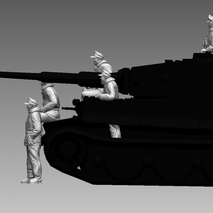3D Printable german tank crew by Dmitry Tishchenkov