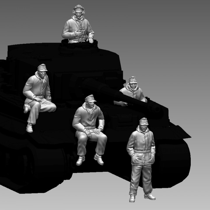 3D Printable german tank crew by Dmitry Tishchenkov