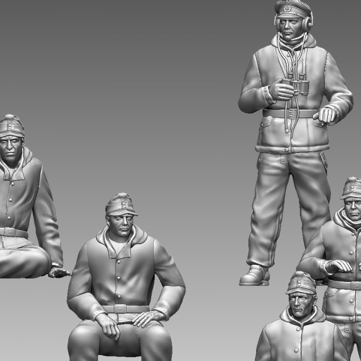 3D Printable german tank crew by Dmitry Tishchenkov