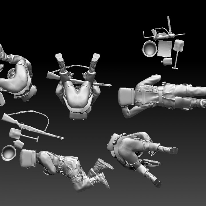 3D Printable us soldiers by Dmitrii Tishchenkov