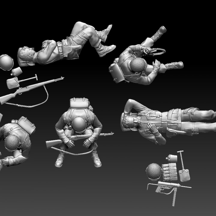 3D Printable us soldiers by Dmitrii Tishchenkov