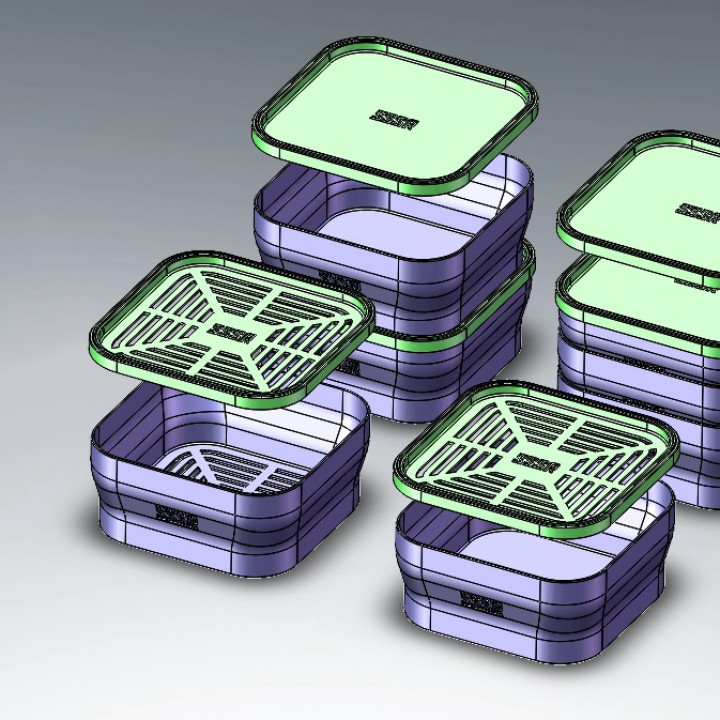 3D Printable Stackable Box by MING