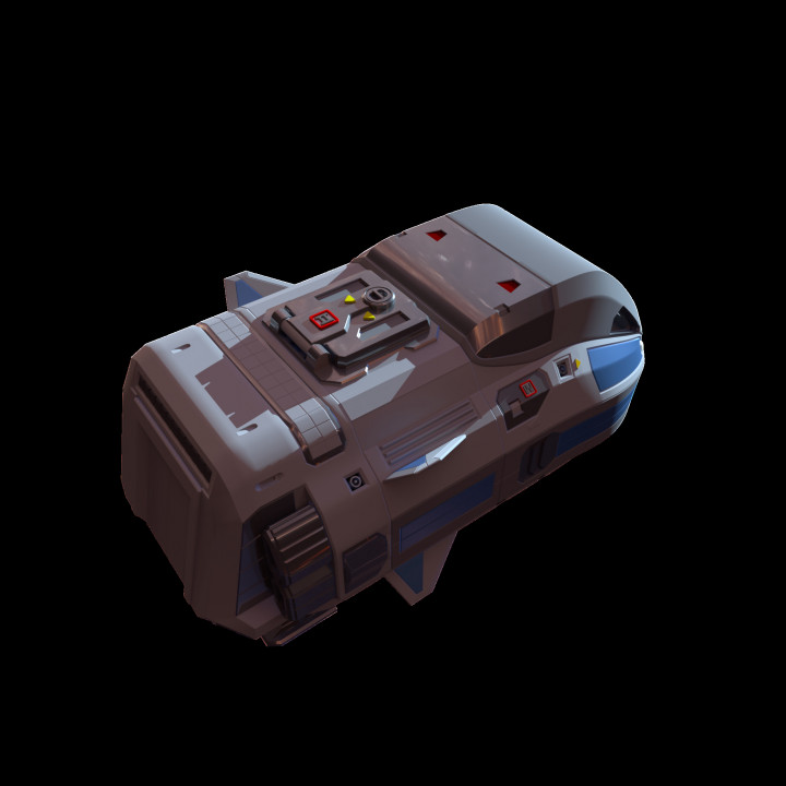 3D Printable Outback PS-7E Shuttle Pod "Extended" Variant by 2nd Dynasty
