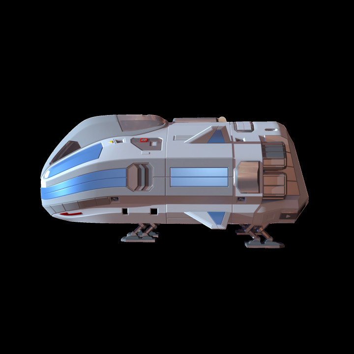3D Printable Outback PS-7E Shuttle Pod "Extended" Variant by 2nd Dynasty